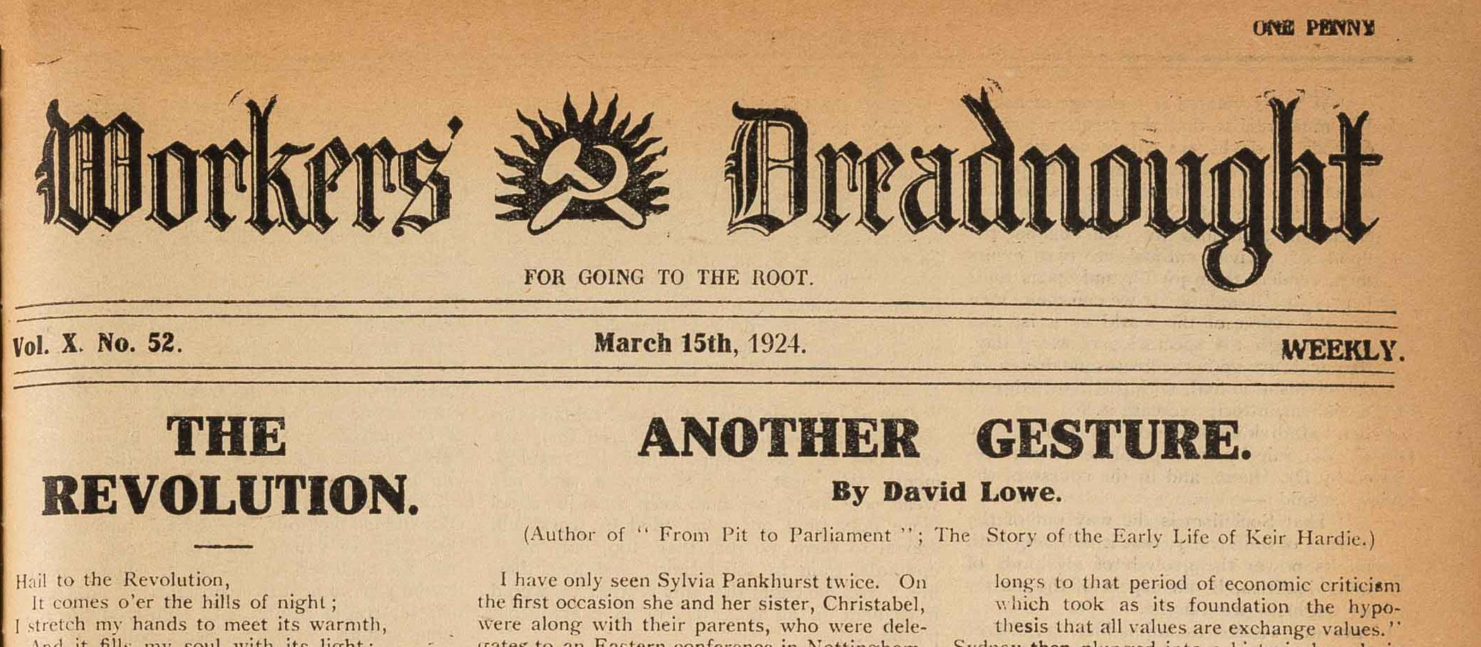The Workers' Dreadnought (Vol. 10 No. 52 - 15 March 1924) | libcom.org